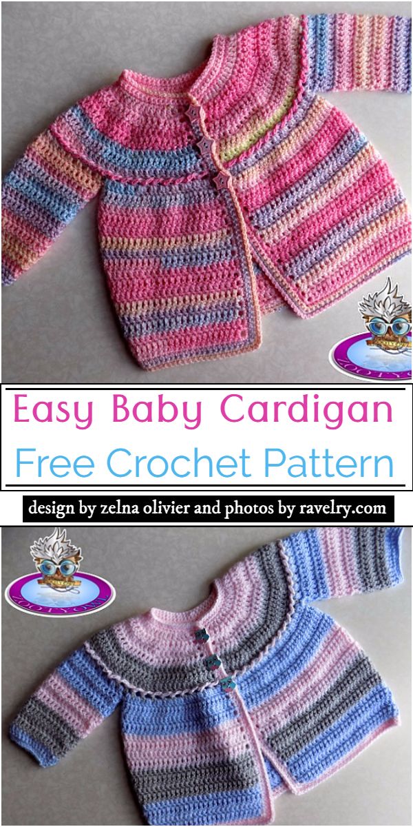 25 Free Crochet Baby Cardigan Patterns