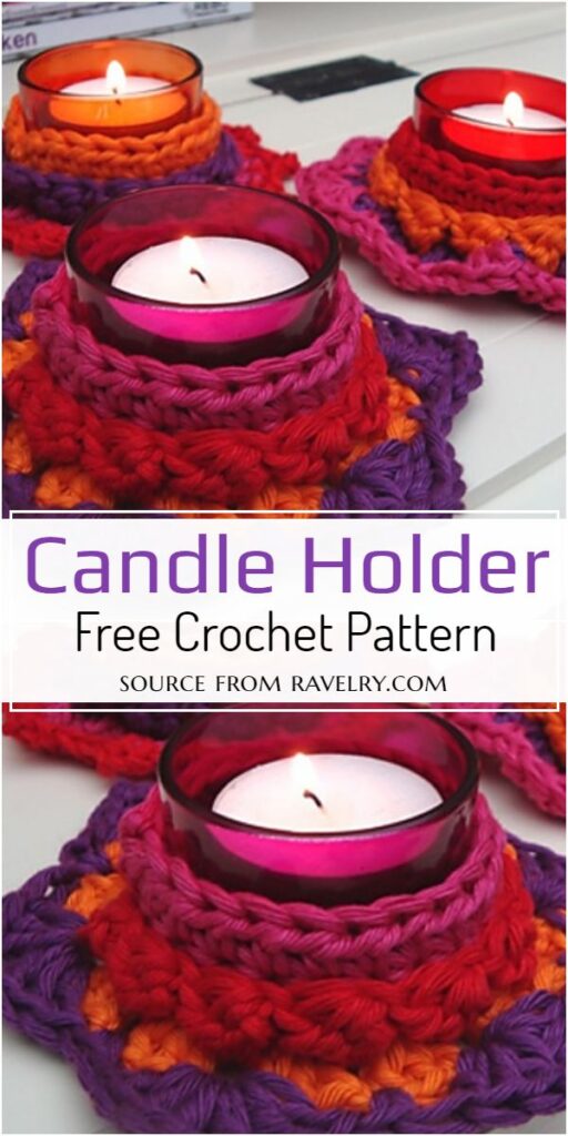 Free Crochet Candle Holder Patterns To Organize Your Home