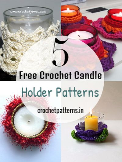 5 Free Crochet Candle Holder Patterns To Organize Your Home | Crochet ...