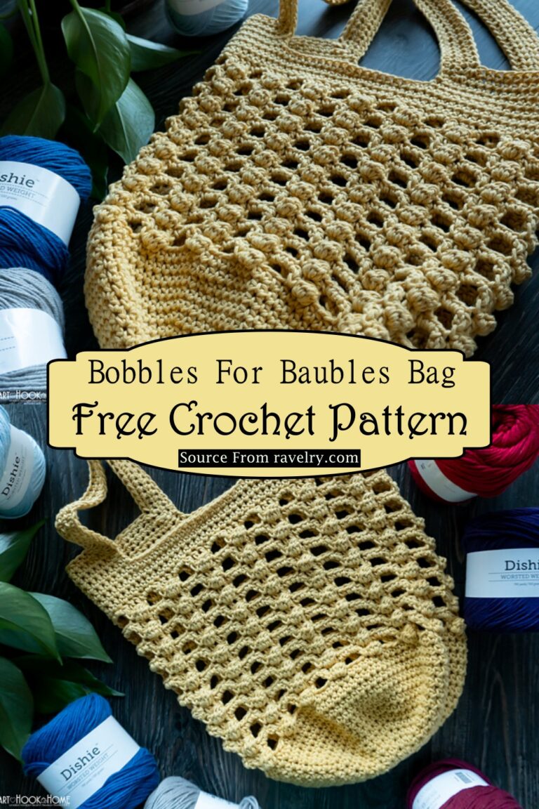 15 Free Crochet Bobble Bag Patterns