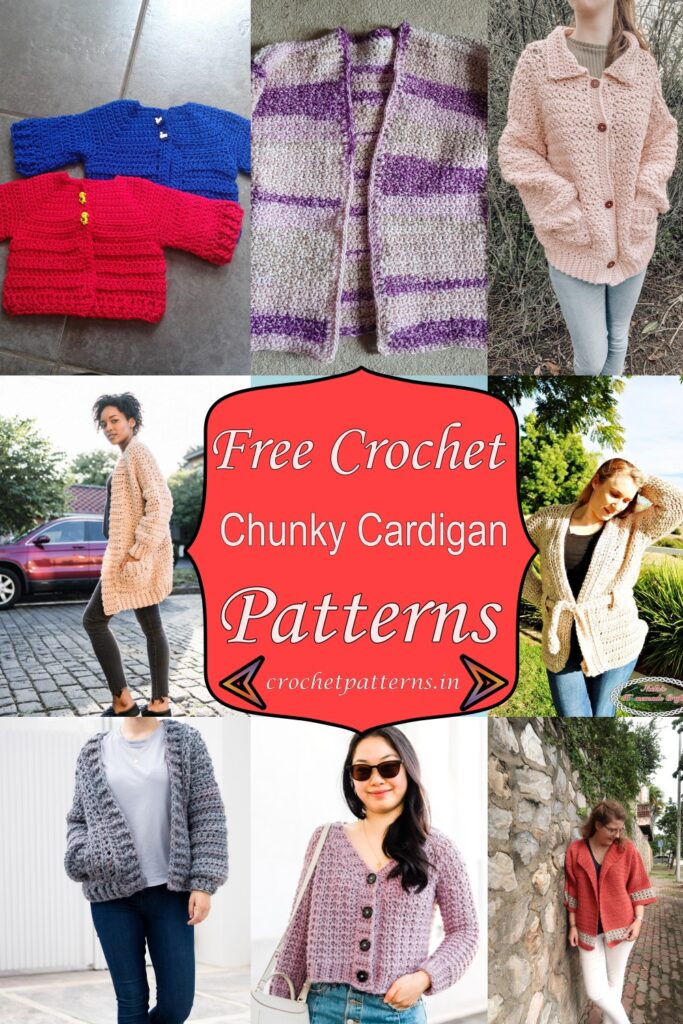 14 Free Crochet Chunky Cardigan Patterns