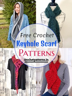 14 Free Crochet Keyhole Scarf Patterns