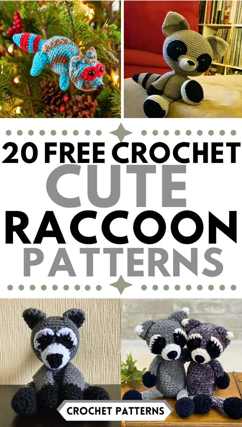 20 Free Crochet Raccoon Patterns