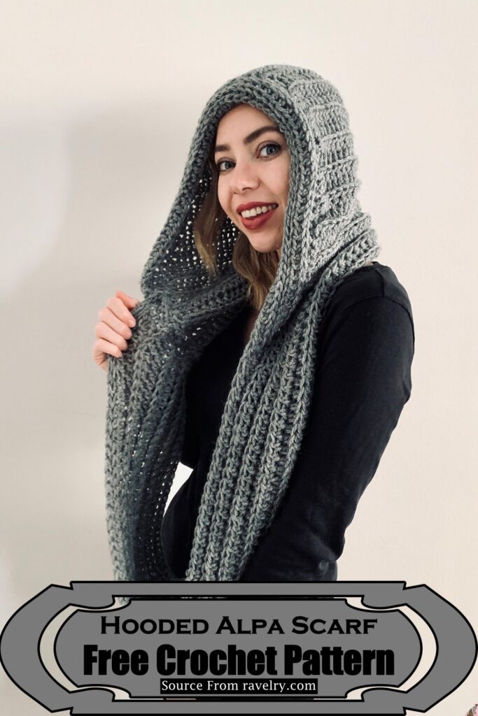 26 Crochet Hooded Scarf Free Patterns
