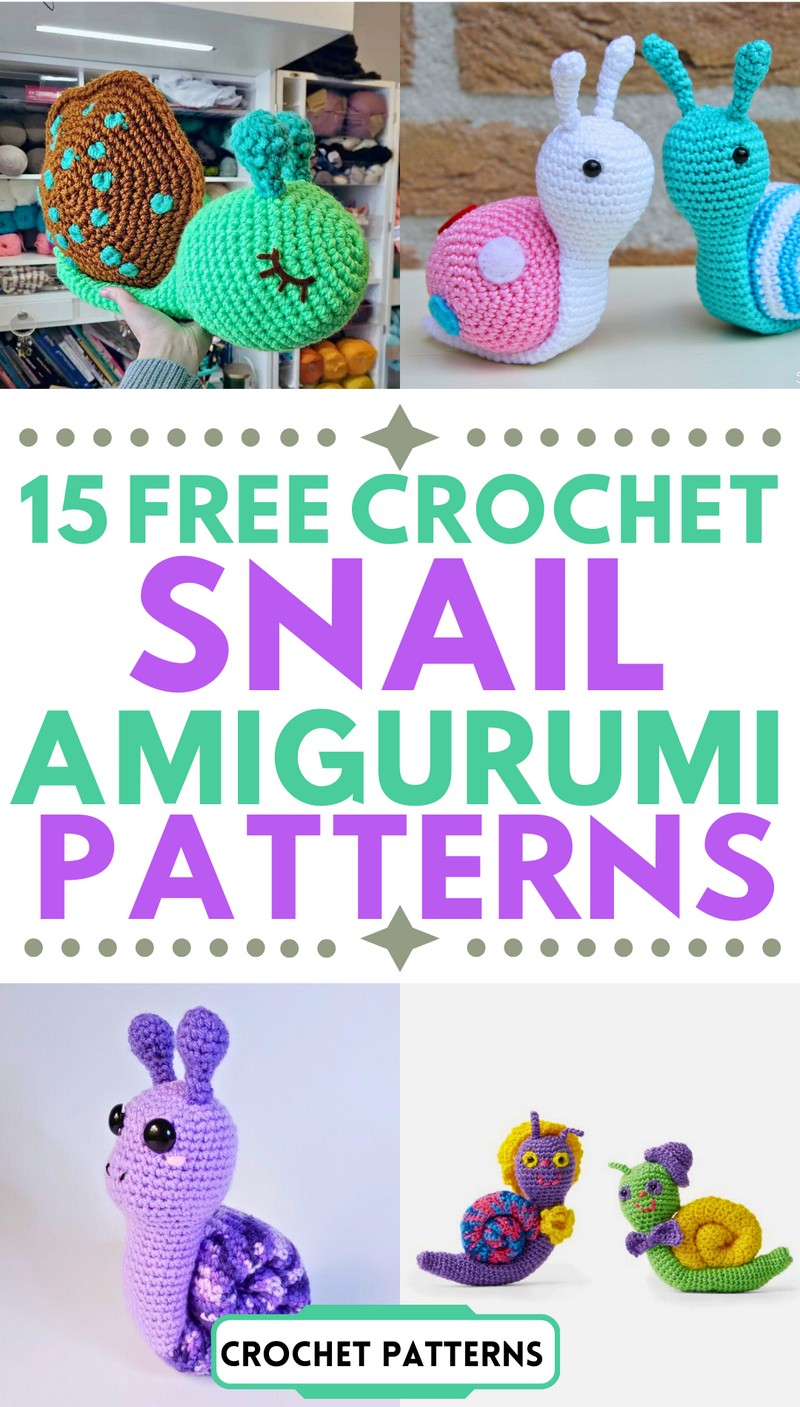 15 Crochet Snail Patterns - Cuddly Kids Toys