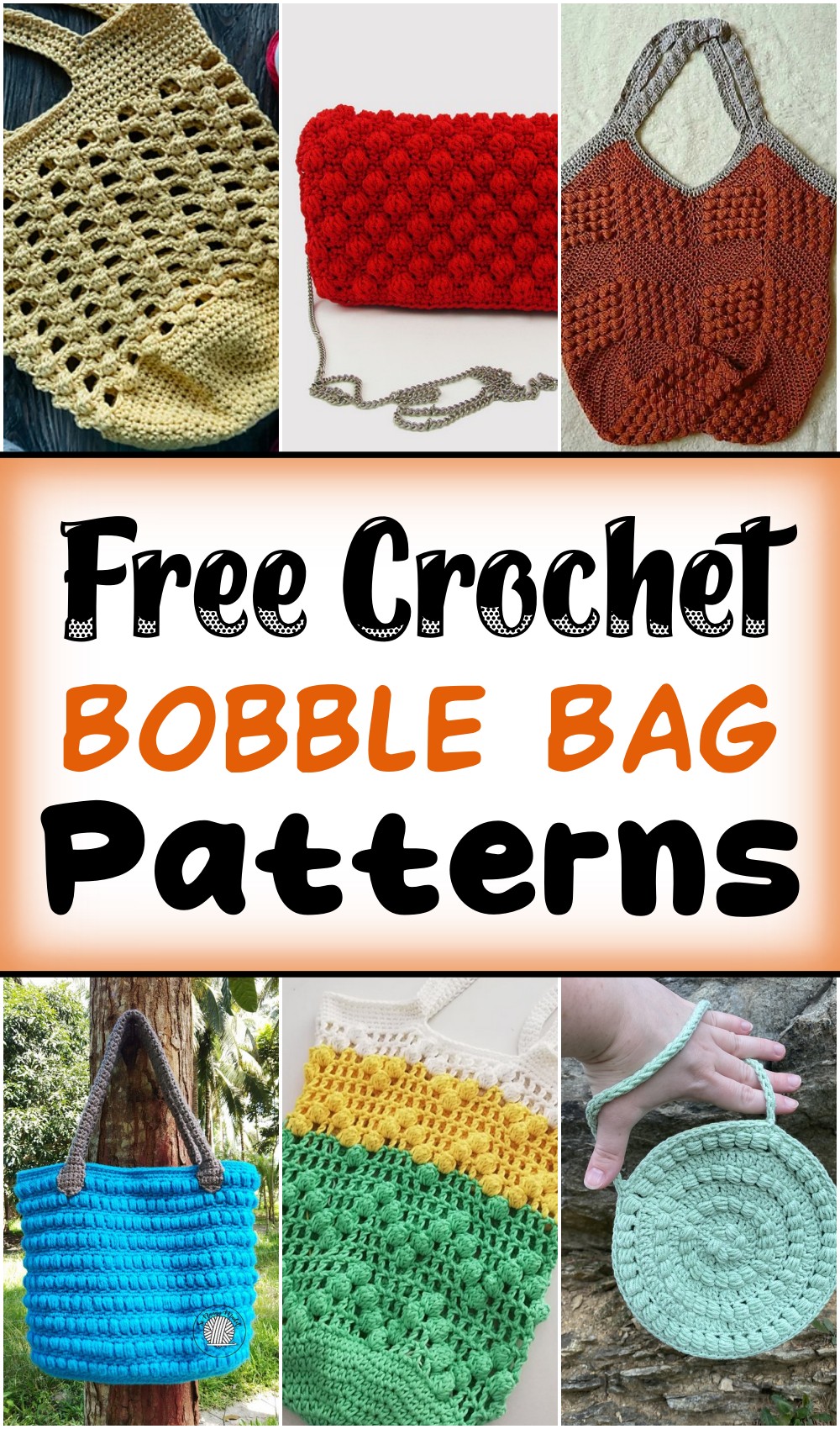 15 Free Crochet Bobble Bag Patterns