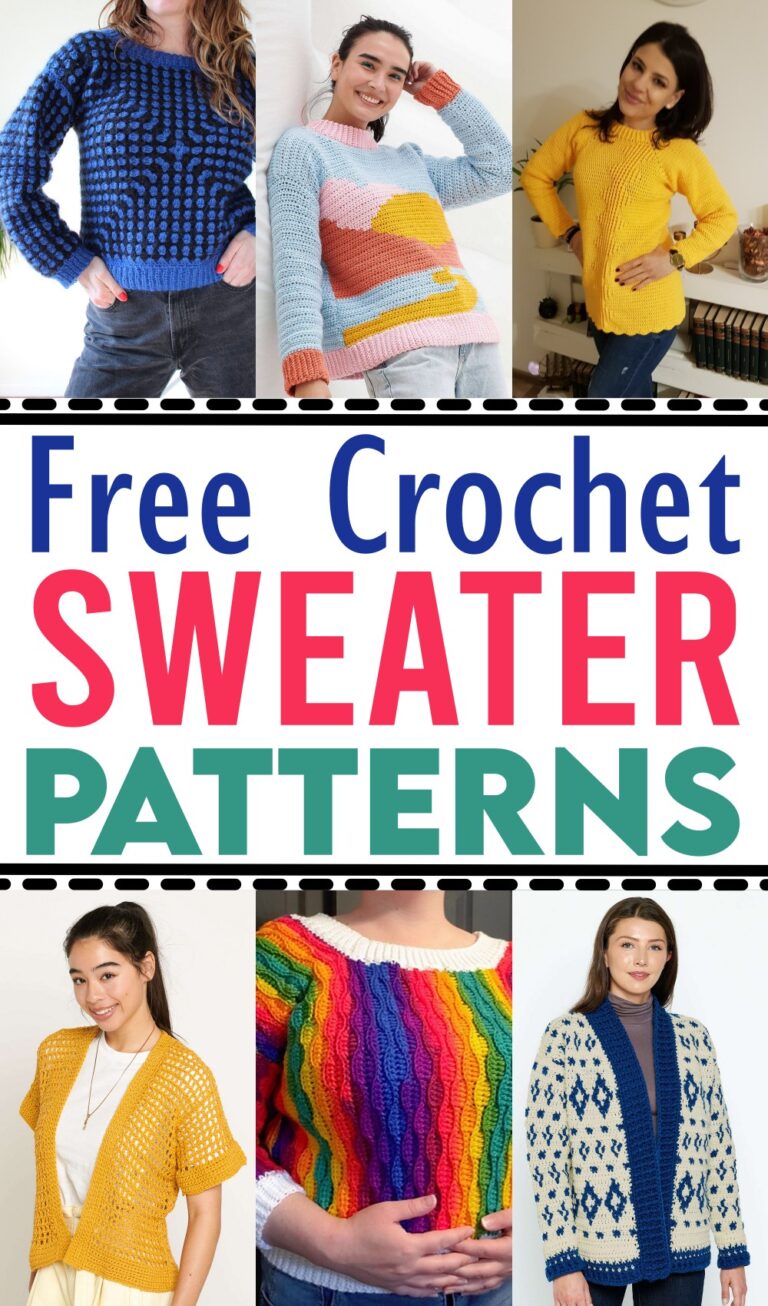 40 Crochet Sweater Patterns For Fall & Winter
