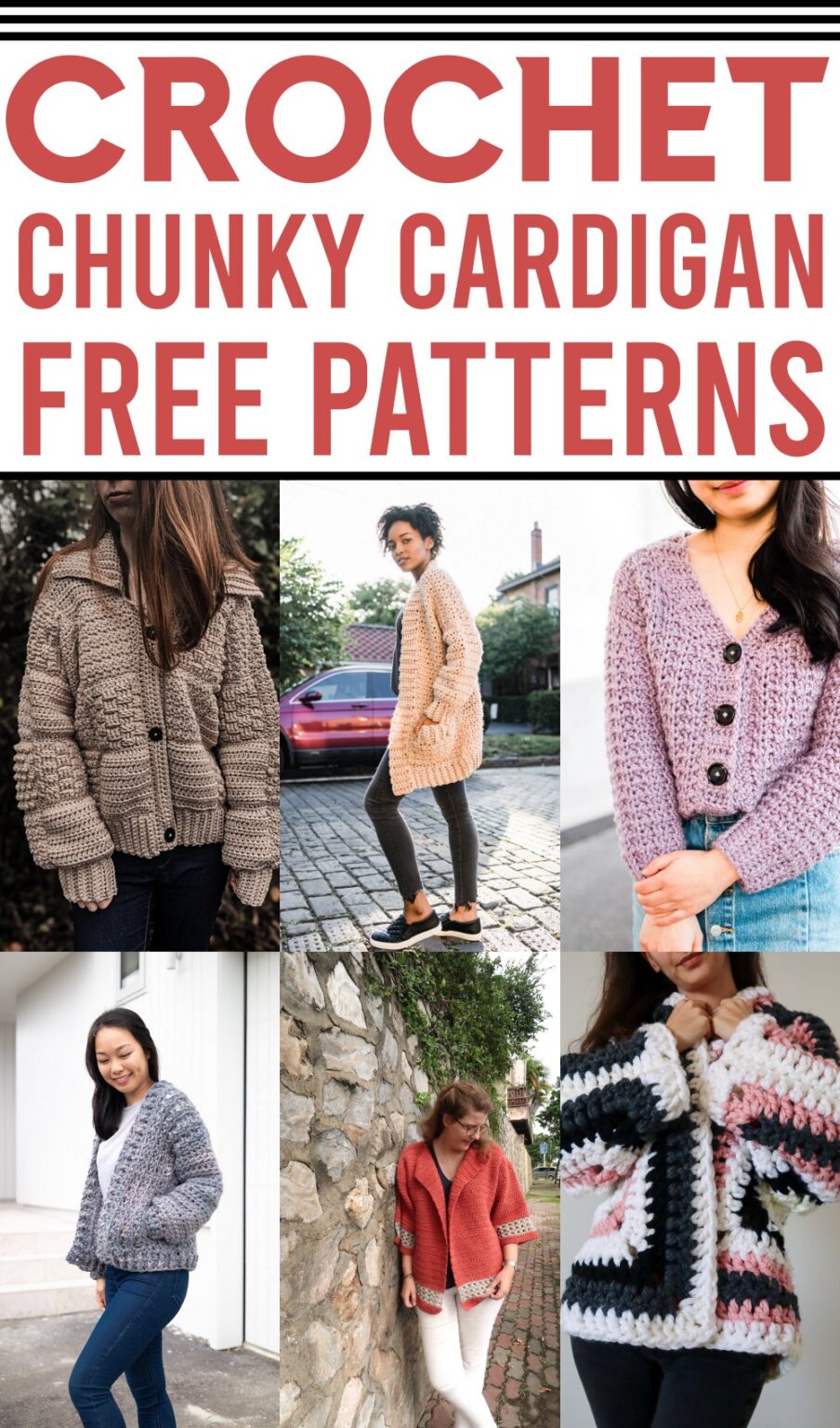 14 Free Crochet Chunky Cardigan Patterns