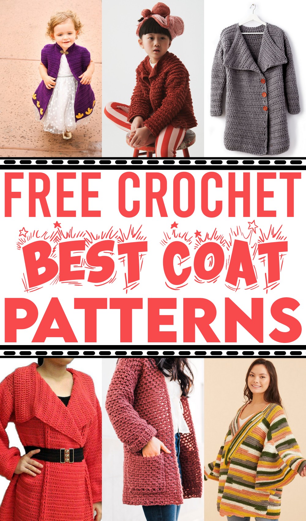 15 Free Crochet Coat Patterns For Winter