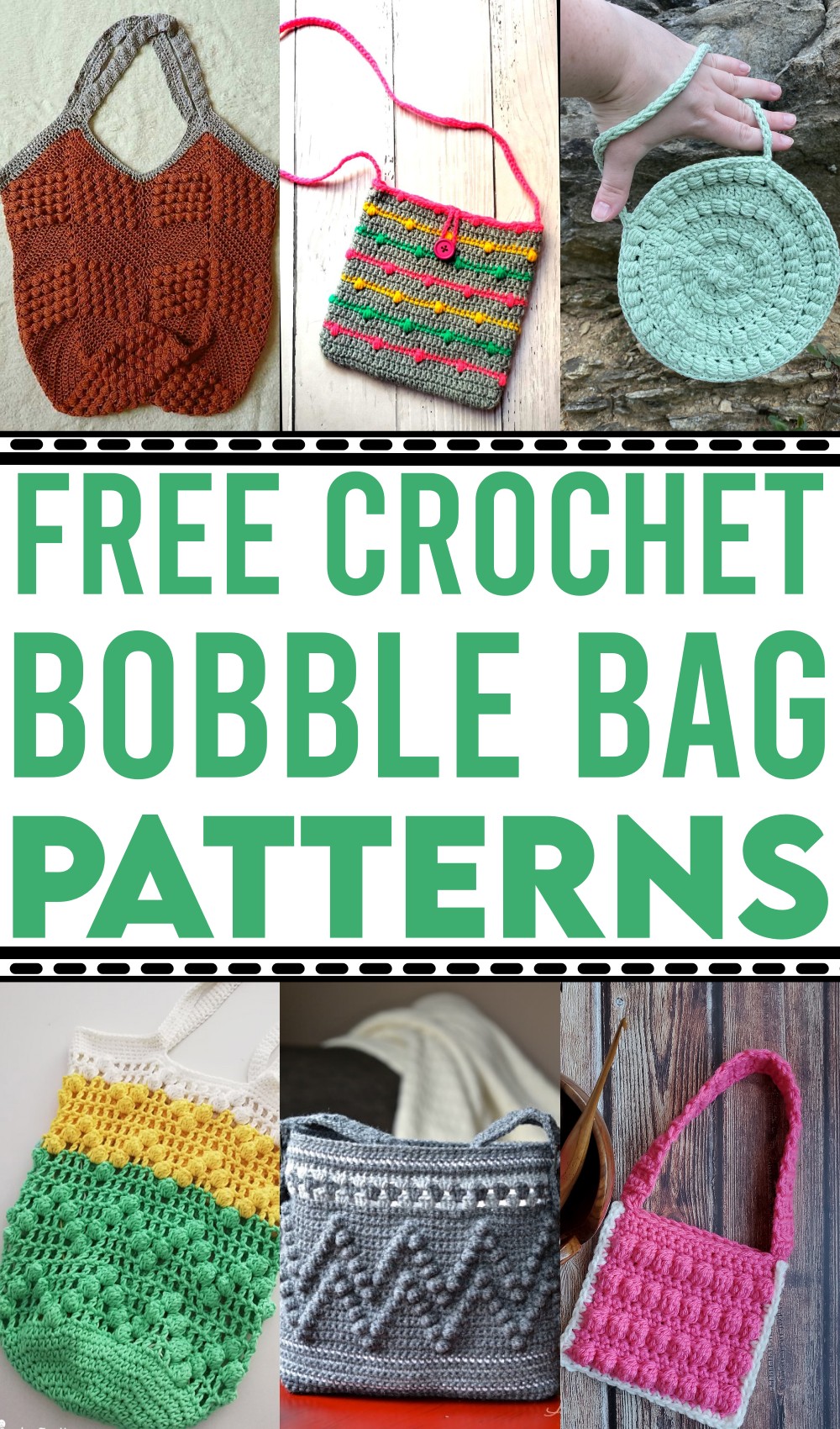 15 Free Crochet Bobble Bag Patterns
