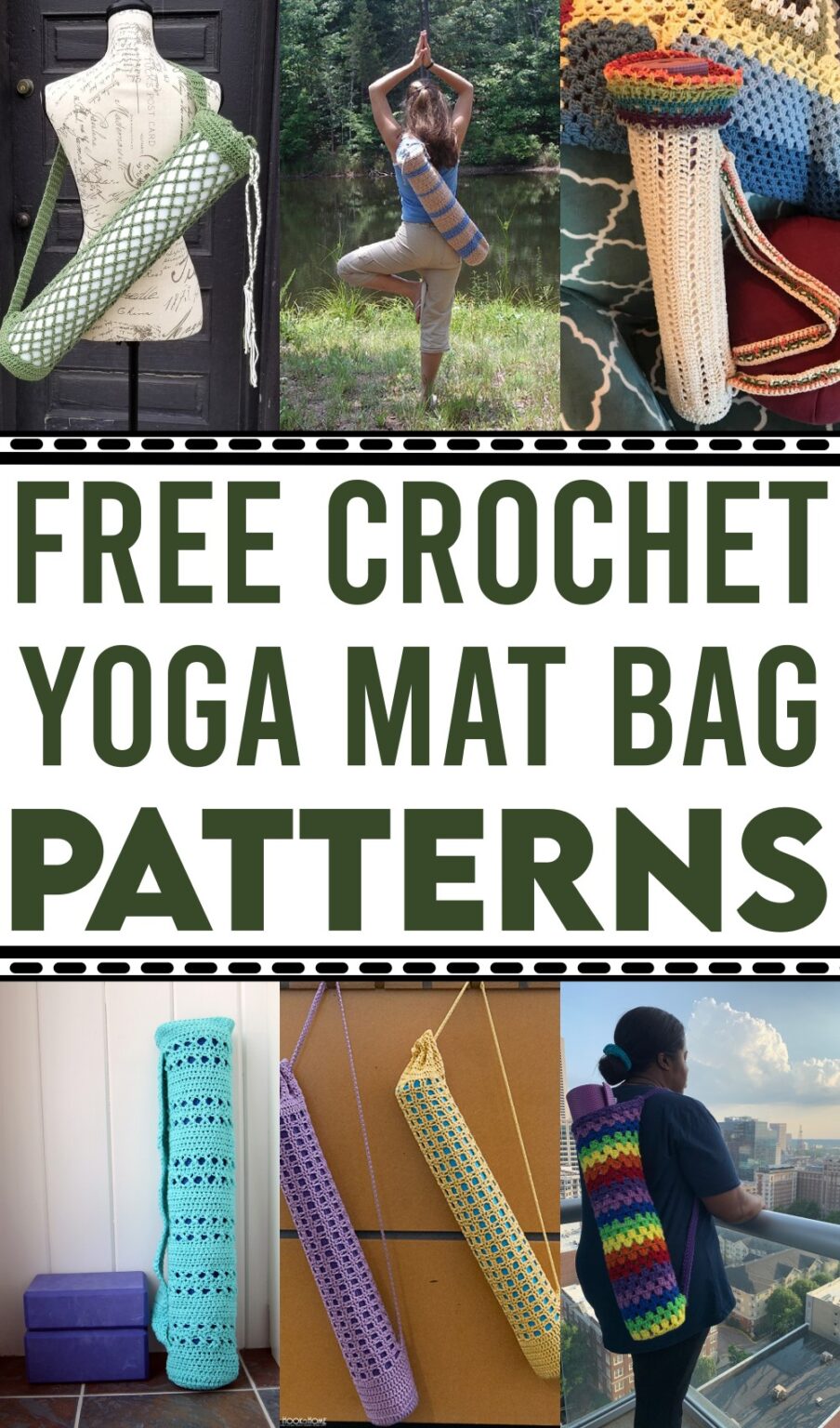 7 Free Crochet Yoga Mat Bag Patterns