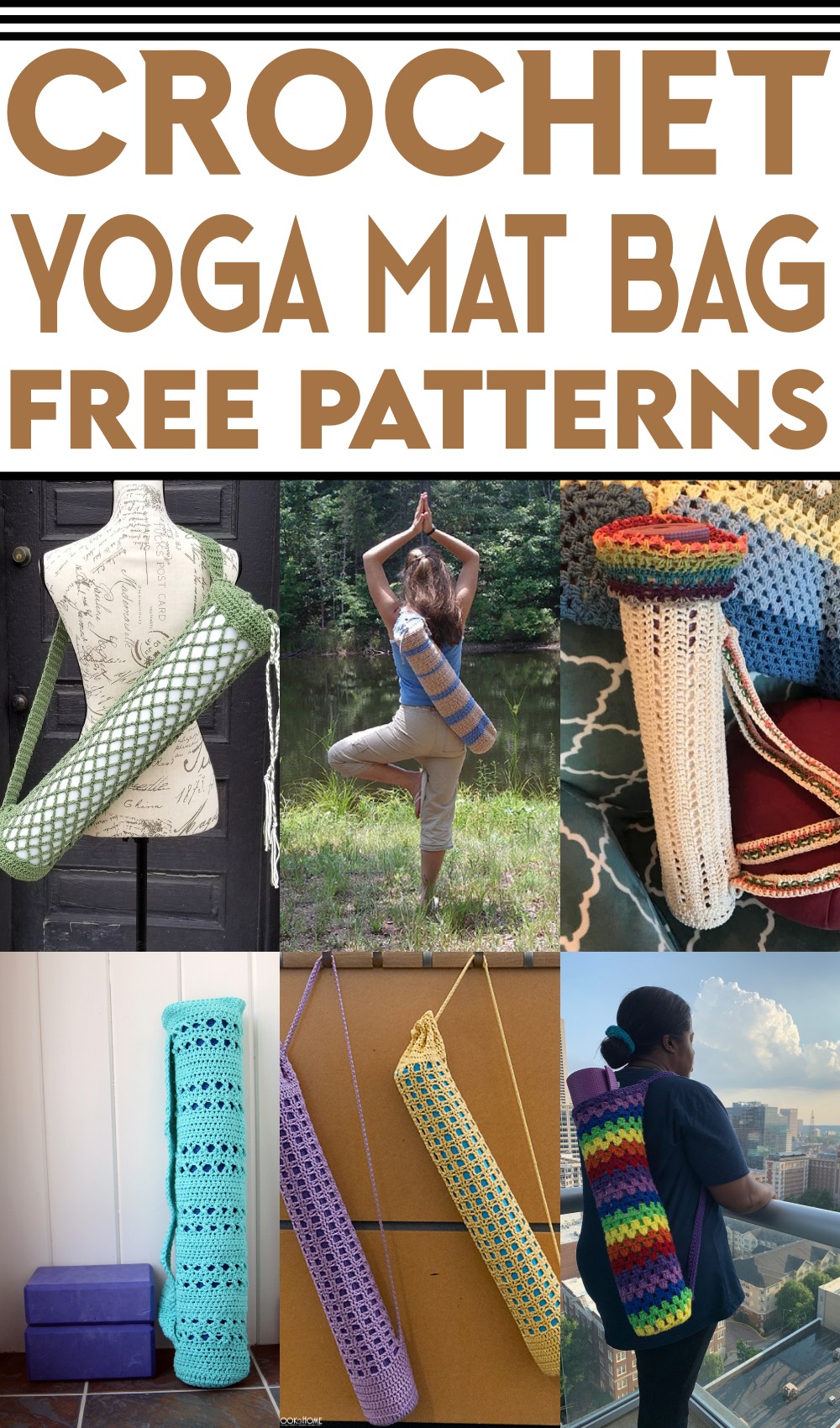 7 Free Crochet Yoga Mat Bag Patterns