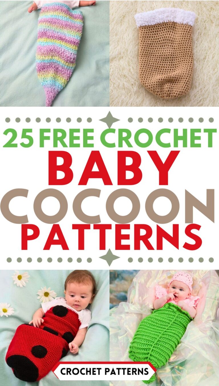 25 Free Crochet Baby Cocoon Patterns