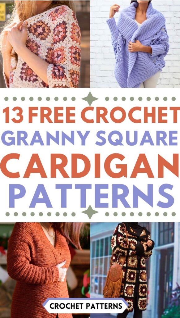 13 Crochet Granny Square Cardigan Patterns