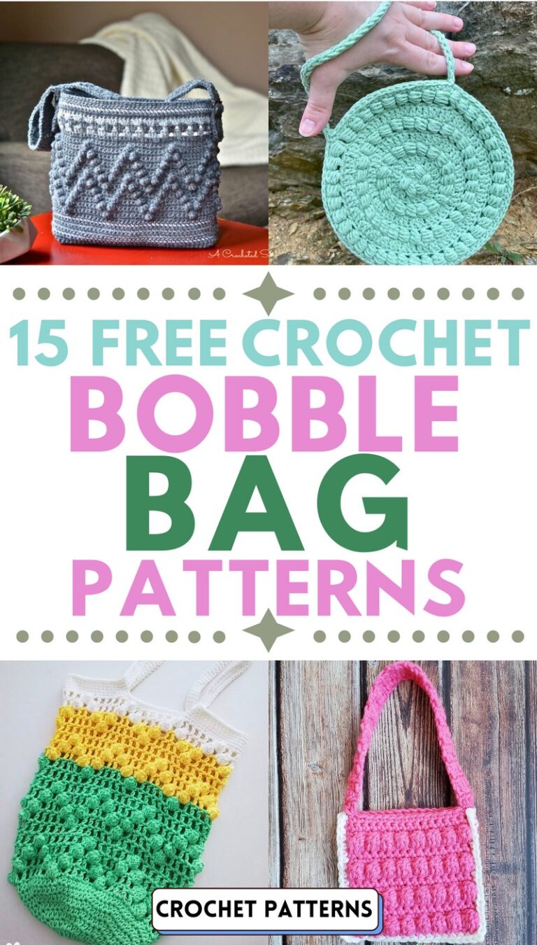 15 Free Crochet Bobble Bag Patterns