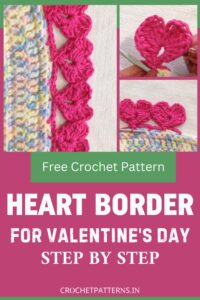 Crochet Heart Border For Valentine's Day Projects