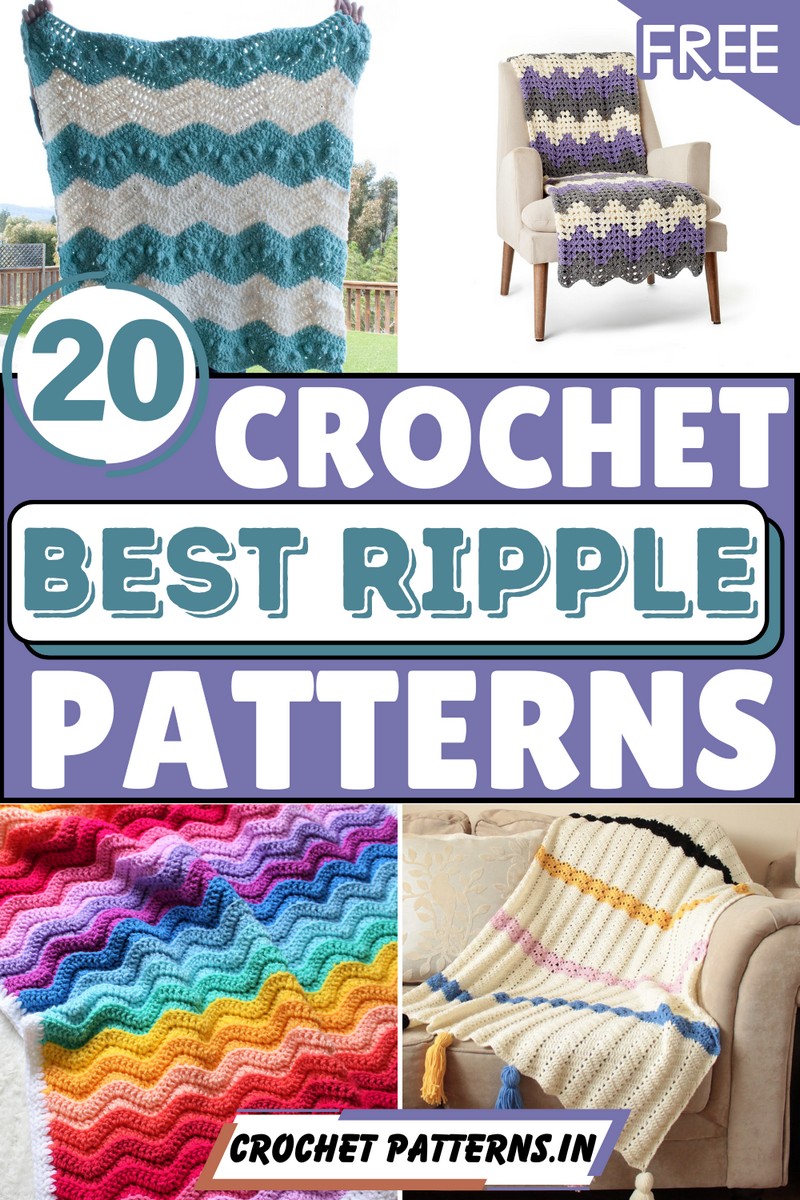 20 Unique Free Crochet Ripple Patterns & Designs