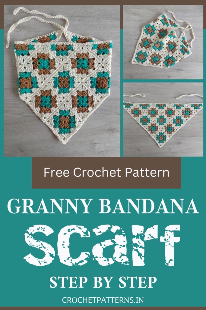 Crochet Granny Bandana Scarf Pattern Free