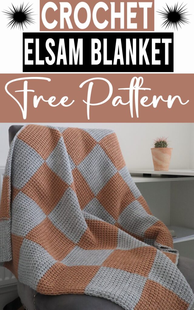 How To Crochet Elsam Blanket Using Colored Square