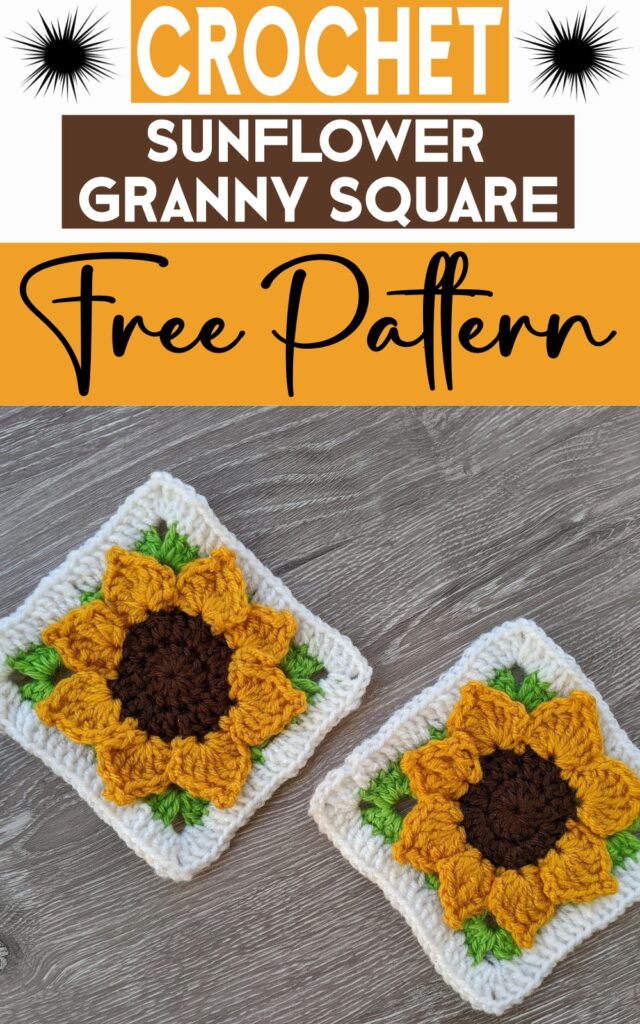 Crochet Sunflower Granny Square Patterns For Crochet Projects