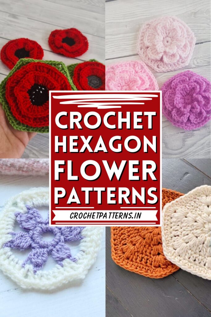 Crochet Hexagon Flower Patterns For Vibrant Accessories