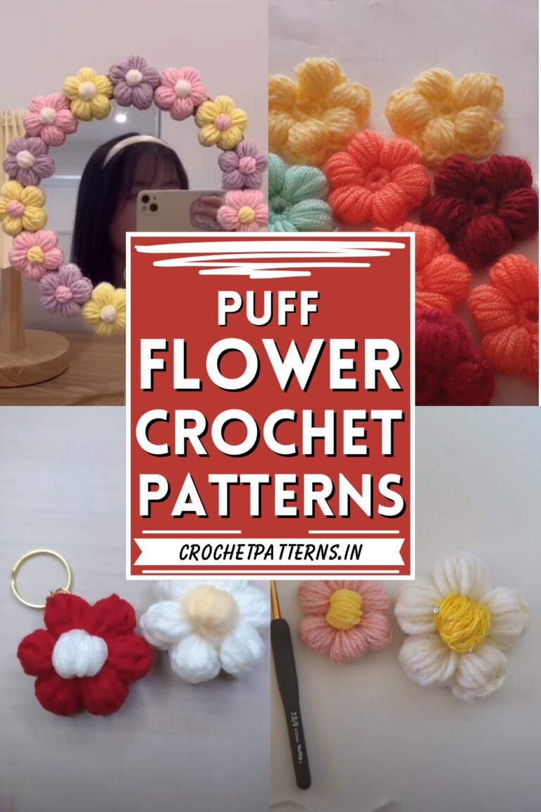 Unique Softer Crochet Puff Flower Patterns
