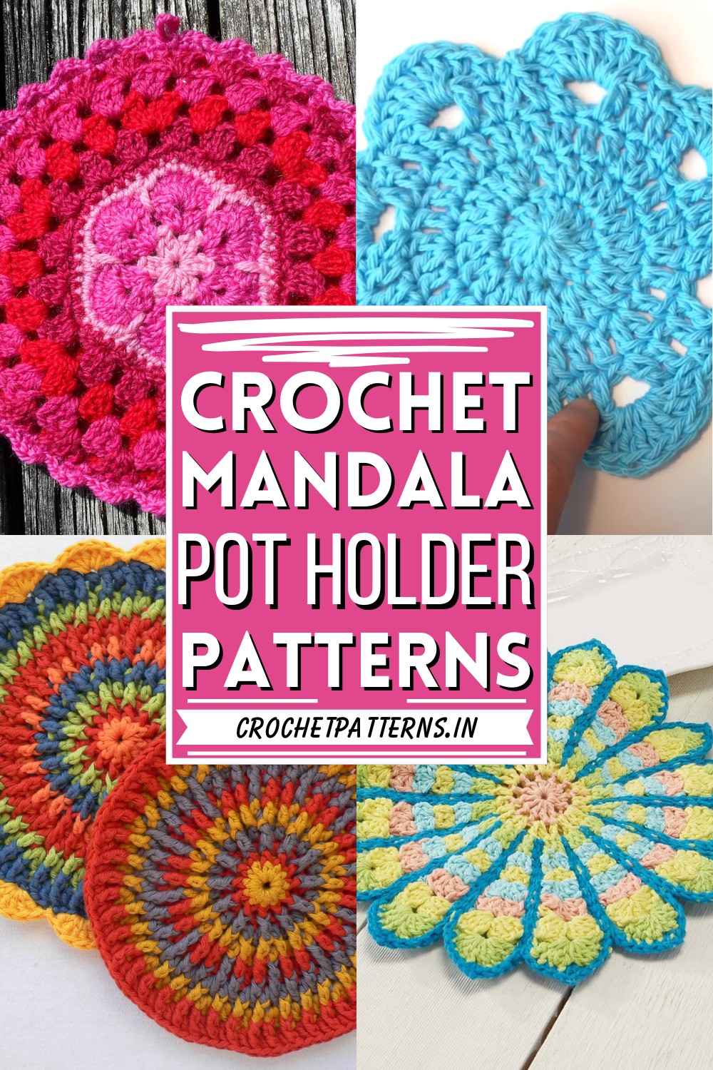Crochet Mandala Pot Holder Patterns For Colorful Cooking Spaces