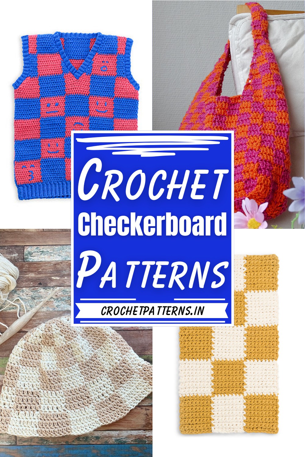 Crochet Checkerboard Patterns & Accessories