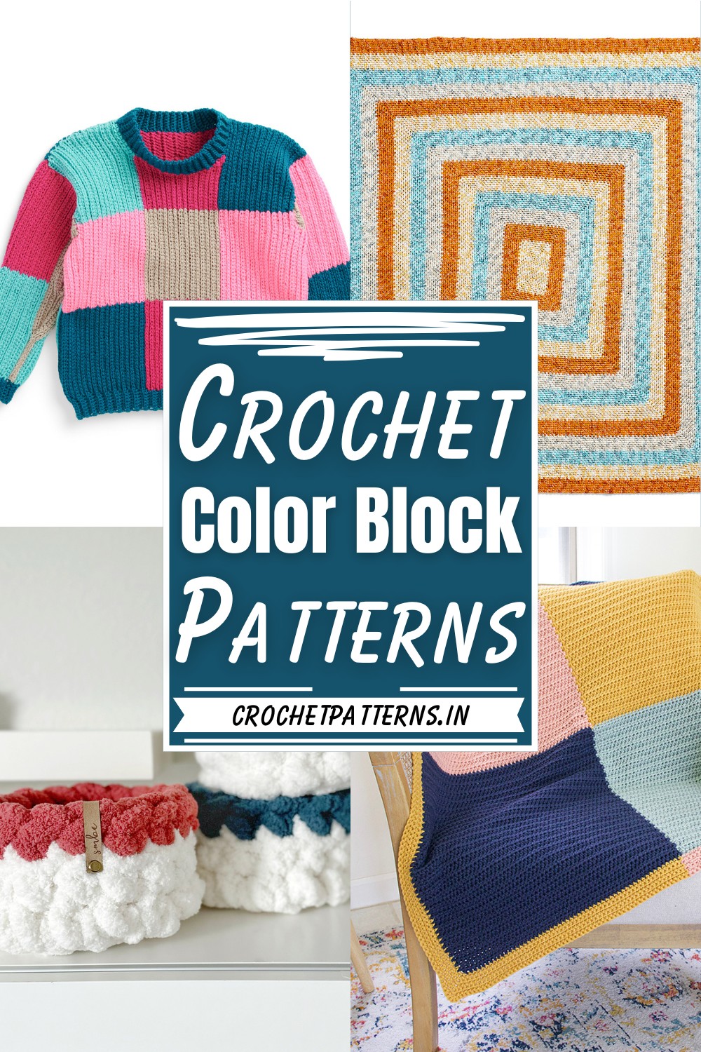 Crochet Color Block Patterns In Different Styles