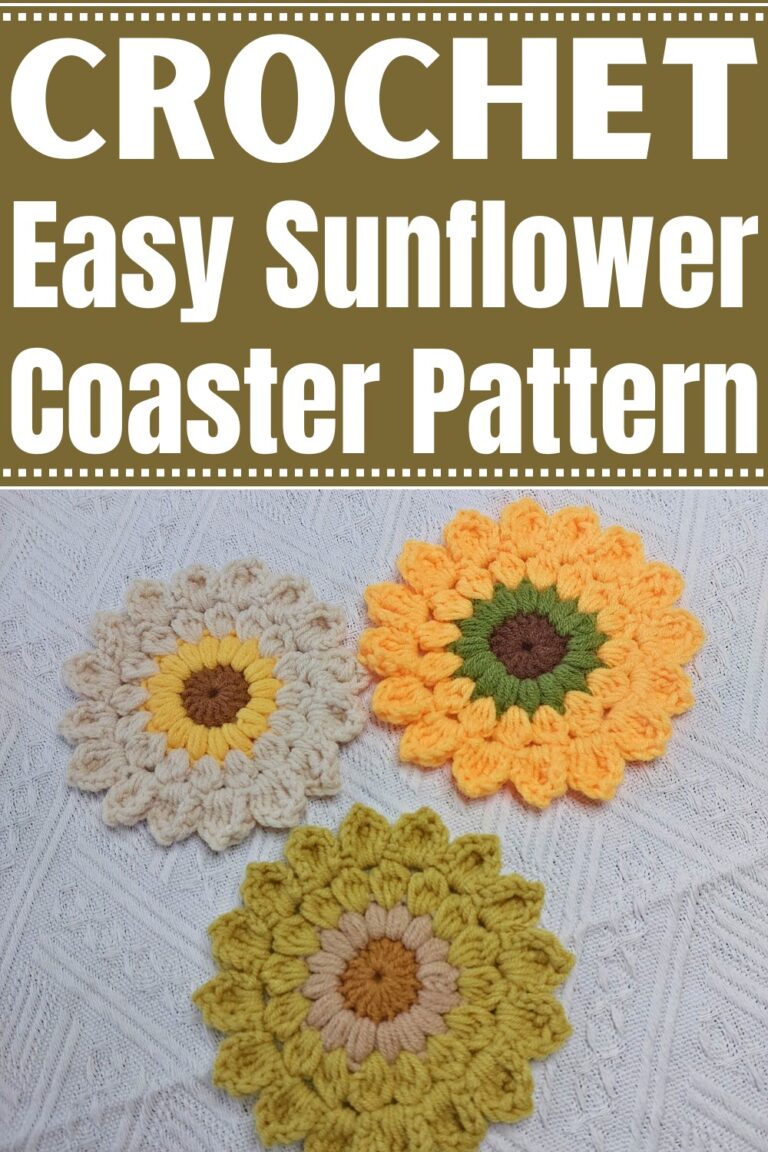 6 Easy To Make Crochet Sunflower Coaster Patterns