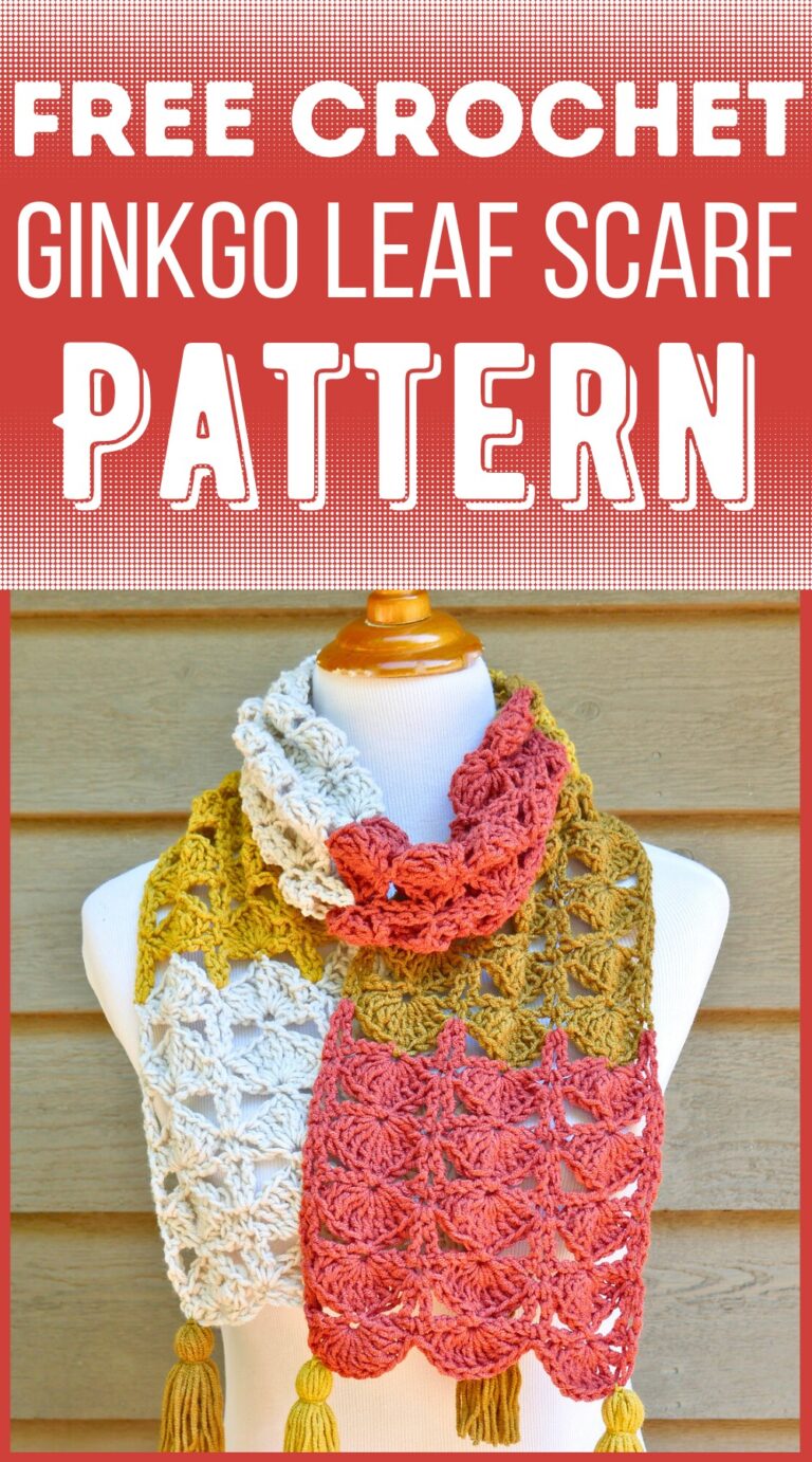 6 Crochet Leaf Scarf Patterns In Different Colors
