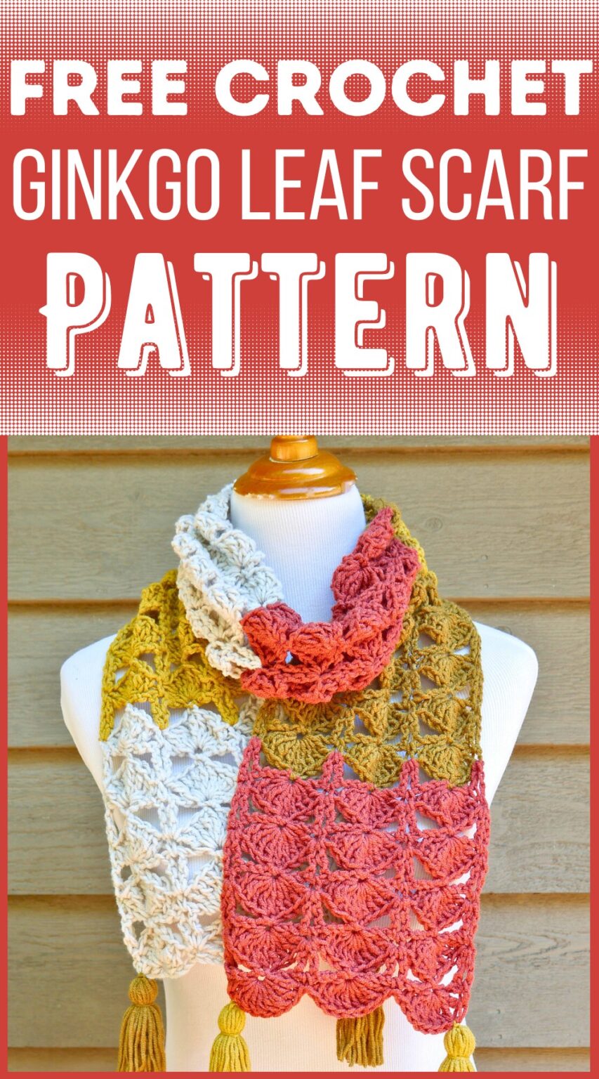 6 Crochet Leaf Scarf Patterns In Different Colors