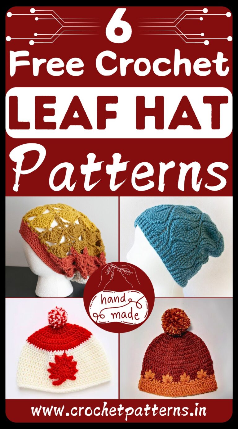 6 Unique Style Crochet Leaf Hat Patterns