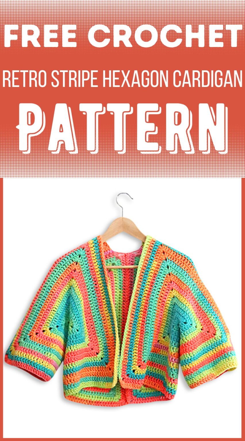6 Colorful Crochet Women Striped Cardigan Patterns