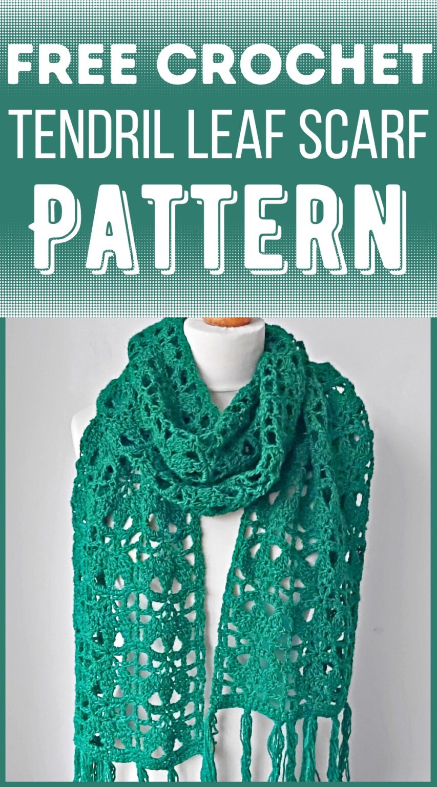 6 Crochet Leaf Scarf Patterns In Different Colors