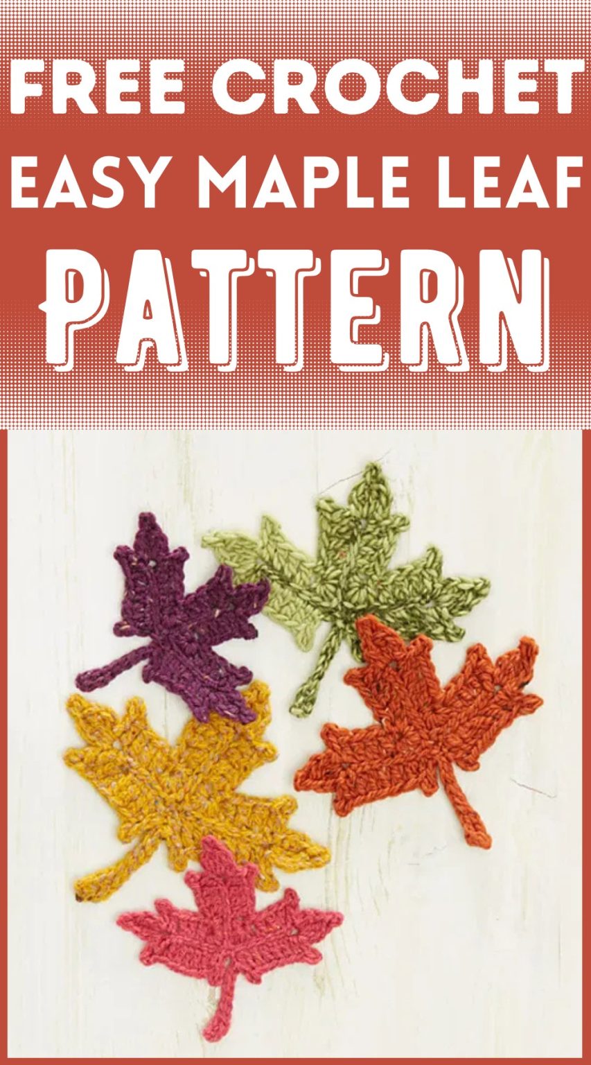 6 Crochet Fall Leaves Appliques Patterns For Stylization