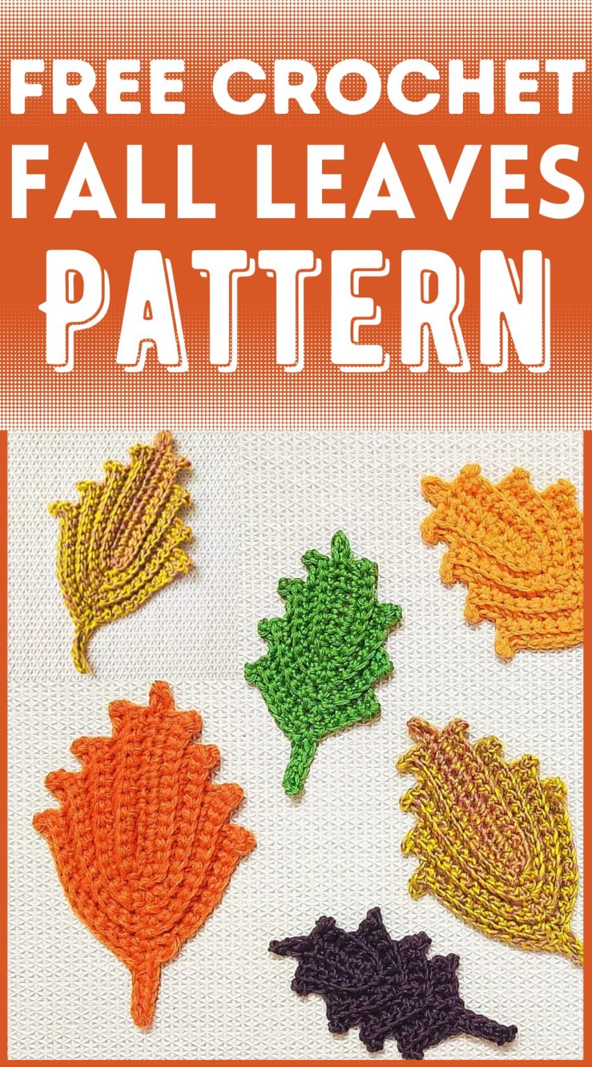 6 Crochet Fall Leaves Appliques Patterns For Stylization