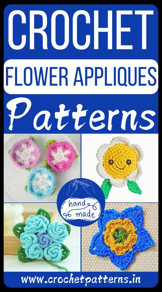 6 Cute Looking Crochet Flower Appliques Patterns