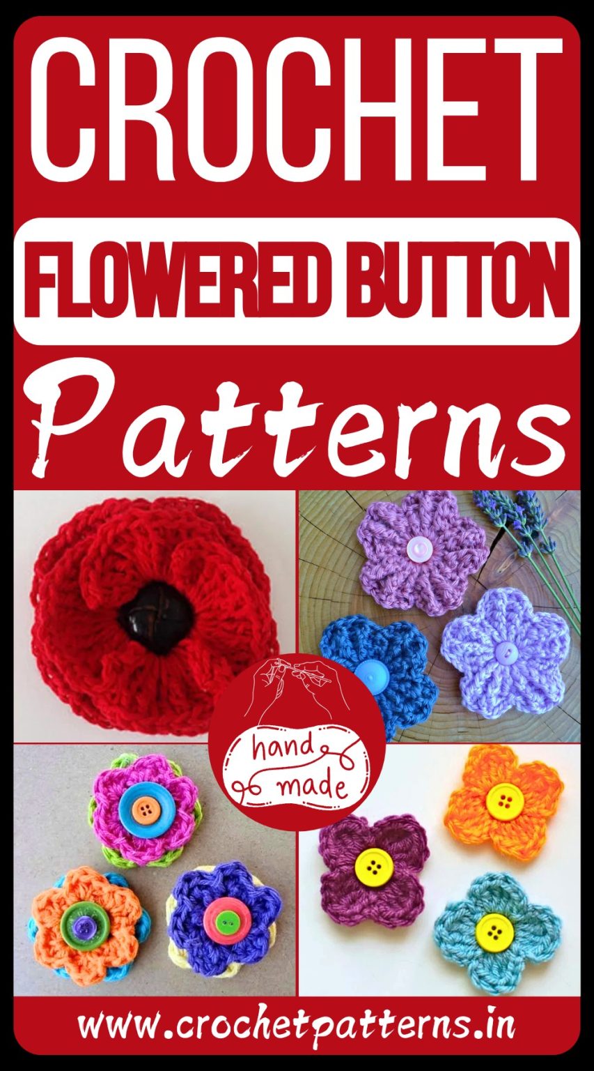 6 Adorable Crochet Flowered Button Patterns