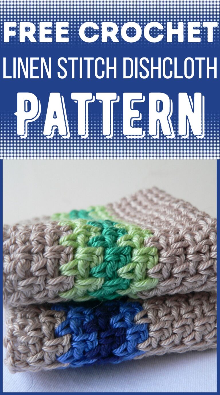 Easy To Make Crochet Linen Stitch Dishcloth Patterns
