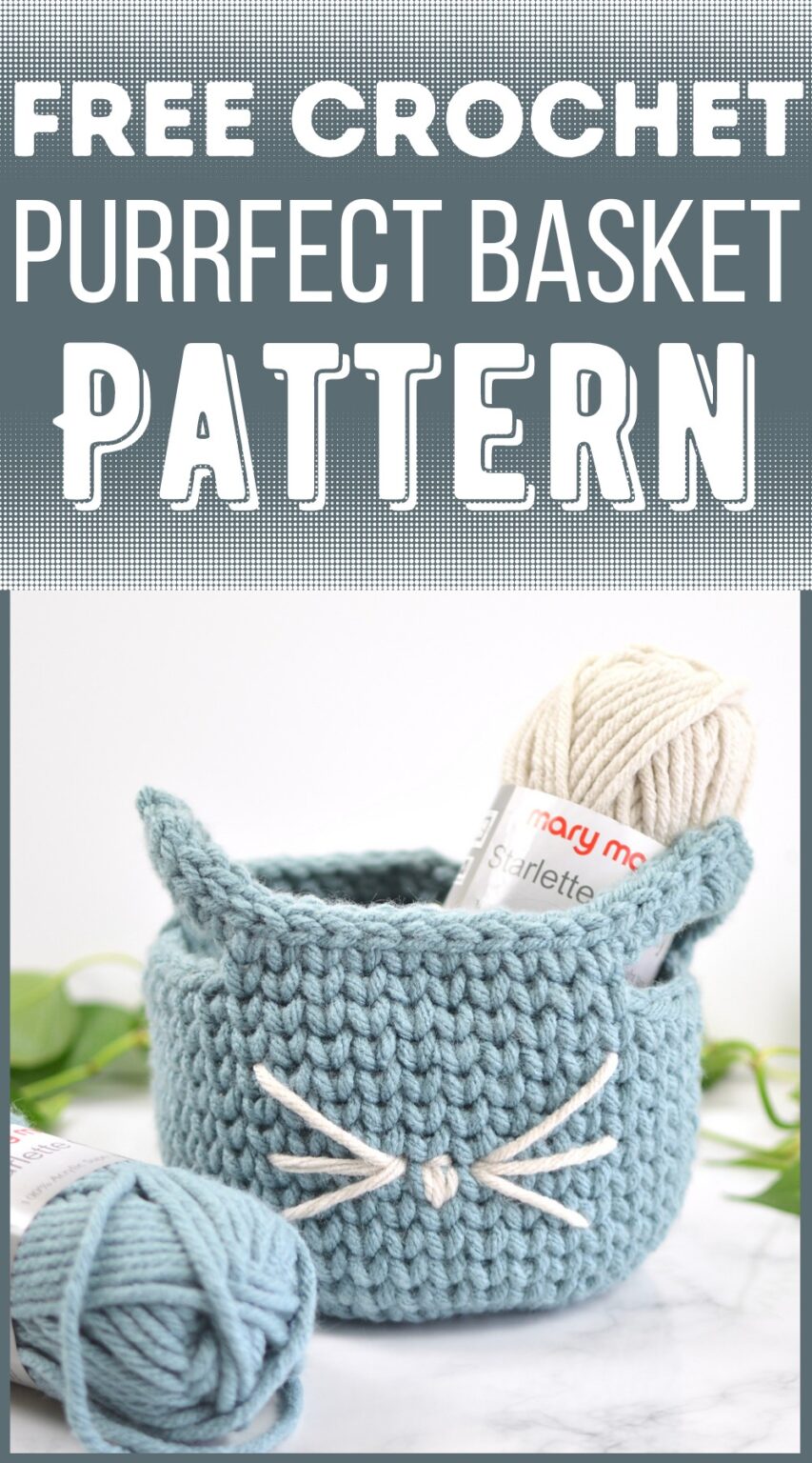 6 Easy To Make Crochet Cat Basket Patterns For Storage