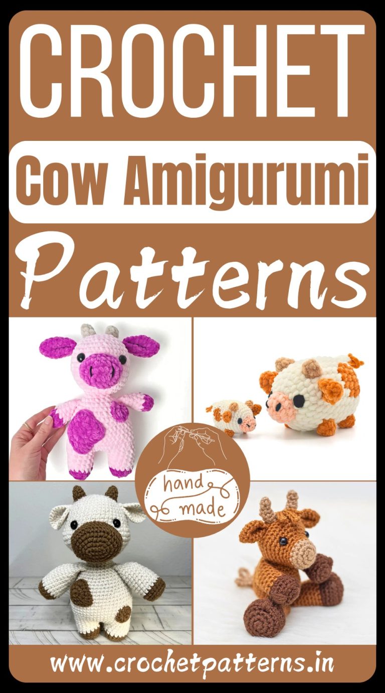 6 Cute Stuffed Crochet Cow Amigurumi Patterns