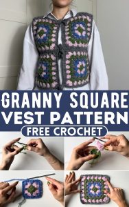 Easy To Make Crochet Granny Square Vest Pattern