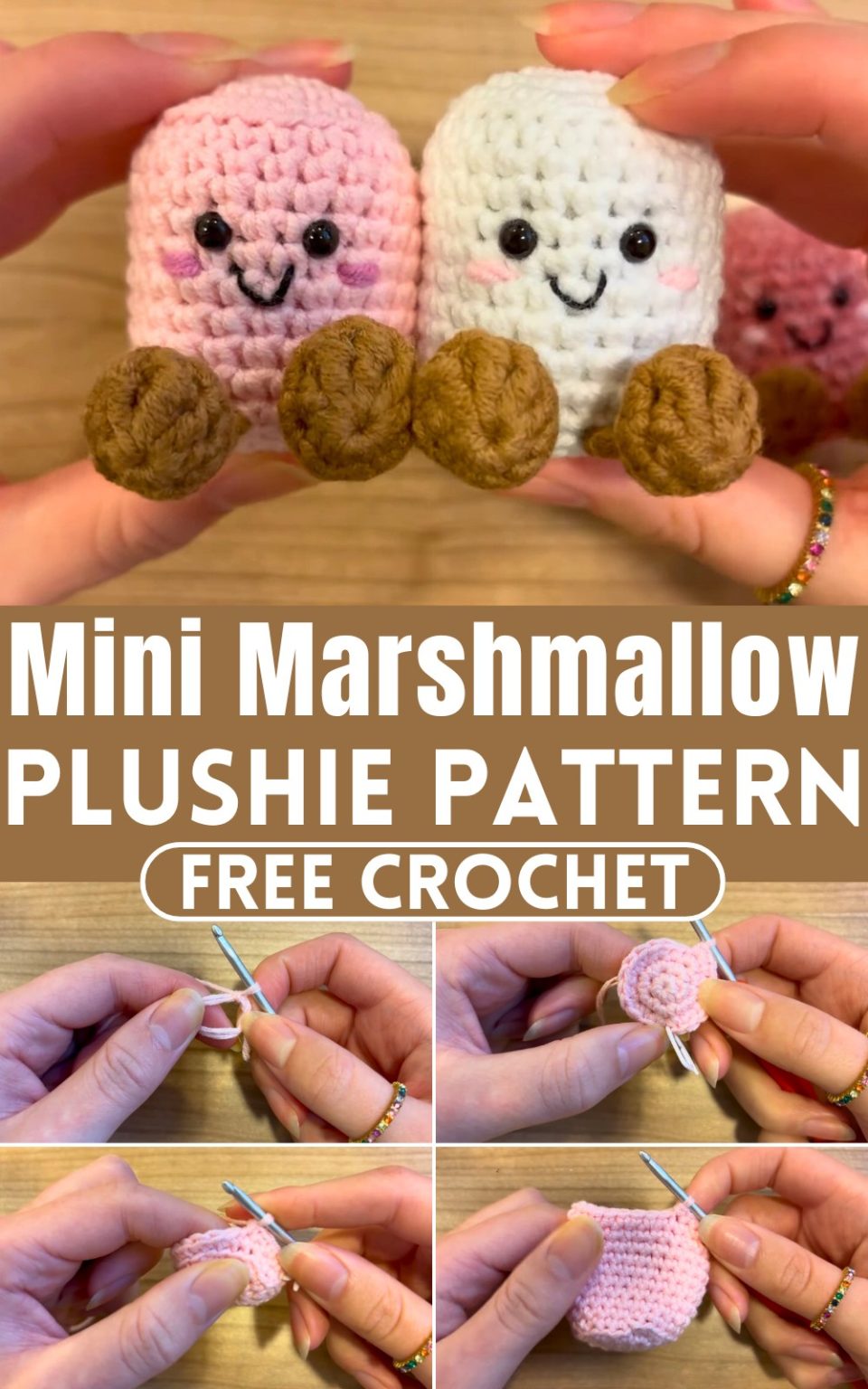 Cutest Crochet Mini Marshmallow Plushie Pattern