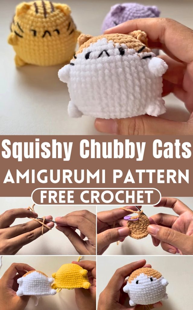 Adorable Crochet Squishy Chubby Cats Amigurumi Pattern