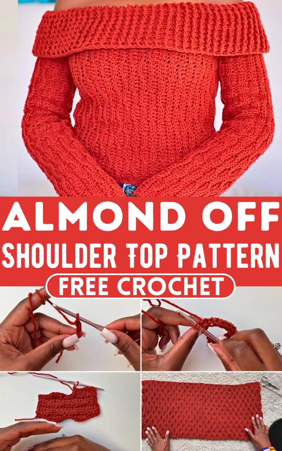Crochet Almond Off Shoulder Top Pattern For Stylish You