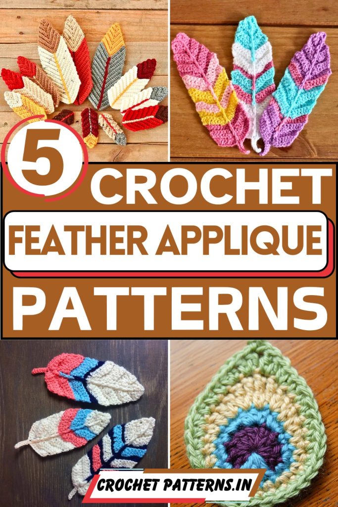 Crochet Feather Applique Patterns For Spring Projects