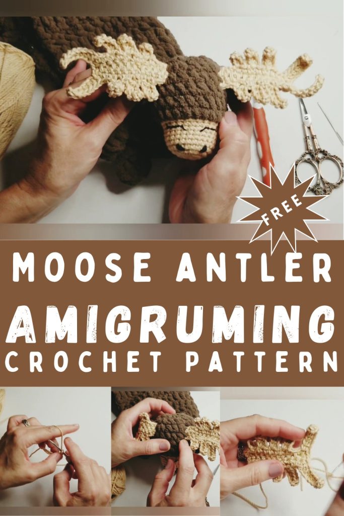 Adorable Crochet Moose Antler Amigurumi Tutorial