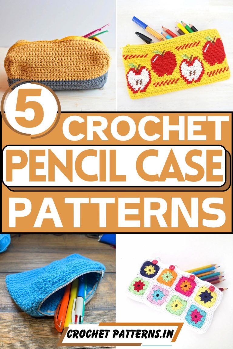 5 Easy To Make Colorful Crochet Pencil Case Patterns