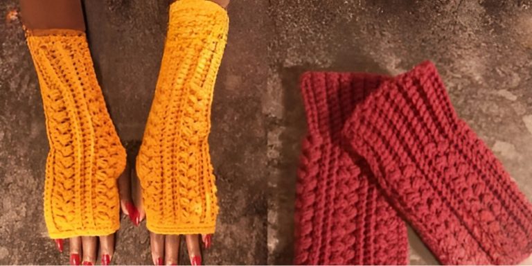 Easy Crochet Wrist Warmers Tutorial For Beginners